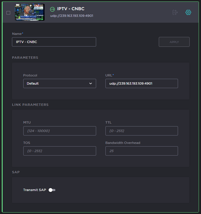 Configuring Output Parameters